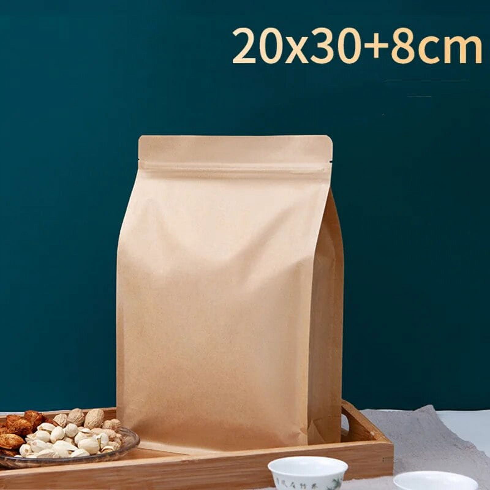 CHUNTIAN StoBag 50pcs Kraft Paper Food Packaging Ziplock Bags Stand Up ...