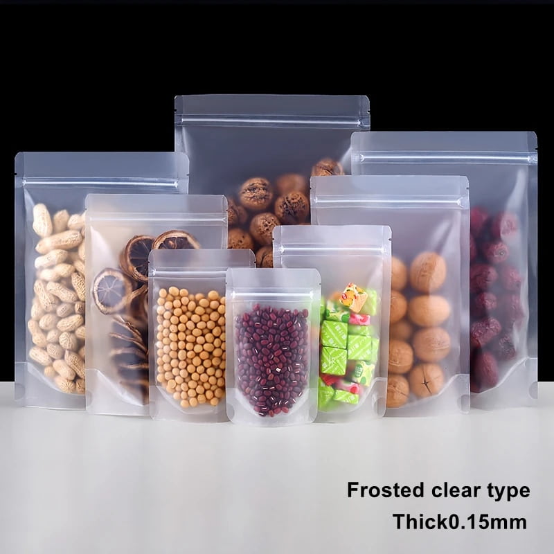 CHUNTIAN StoBag Transparent Frosted Food Packaging Ziplock Bag Clear ...