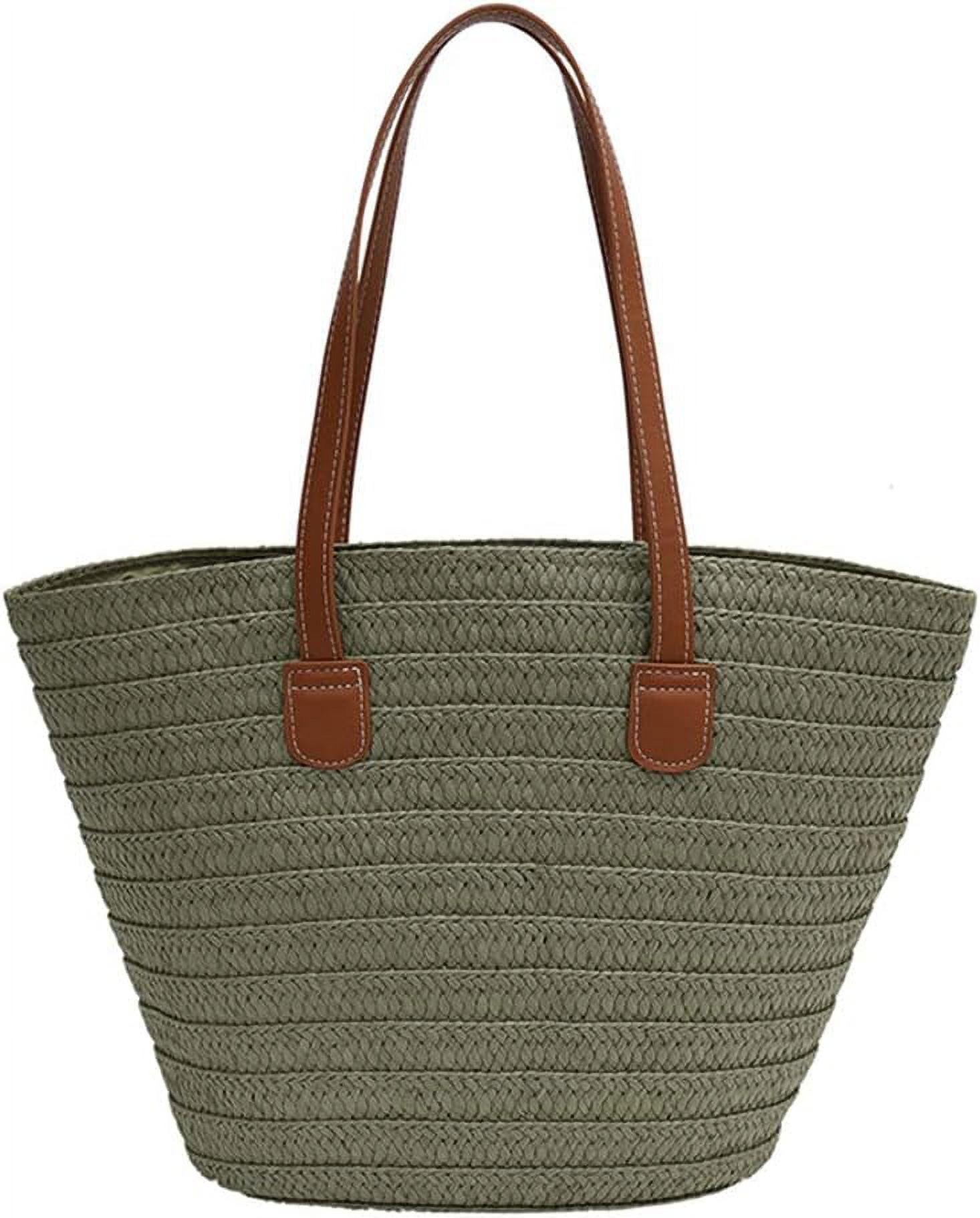CHUNTIAN Straw Bags Summer Beach Tote Bag for Women Large Capacity ...