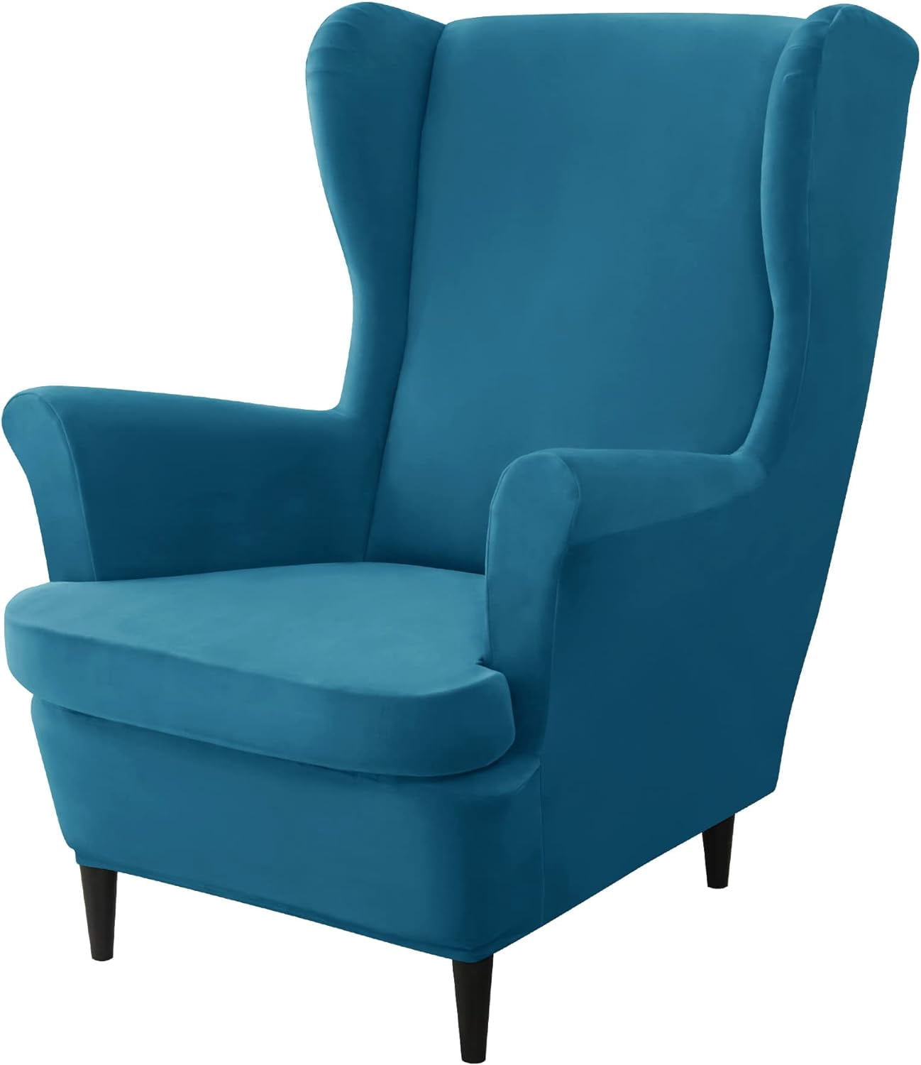 CHUNTIAN Stretch Wingback Chair Covers, 2 Piece Wing Chair Slipcovers ...