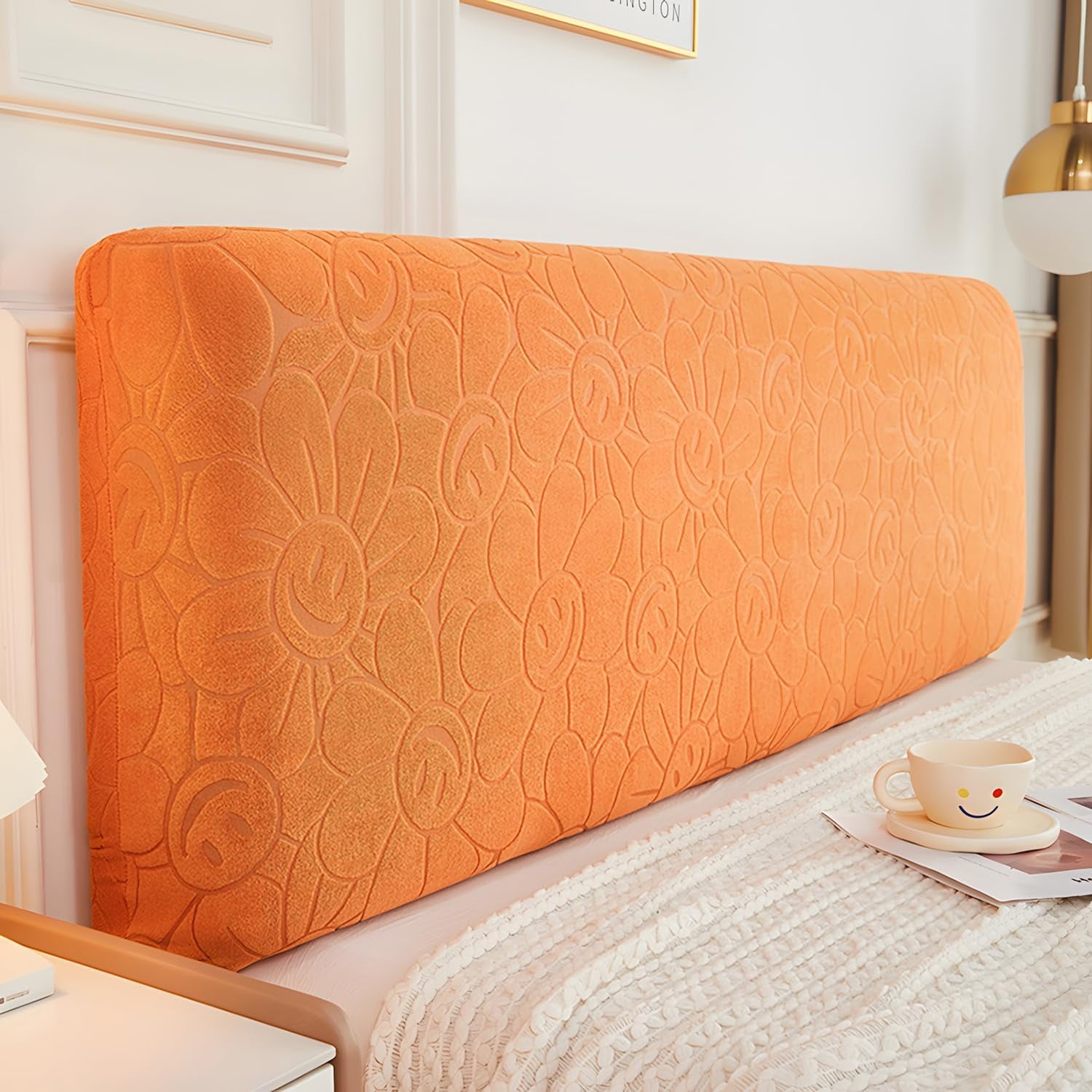 CHUNTIAN Sun Flower Texture Headboard Cover,Stretch Bed Headboard ...