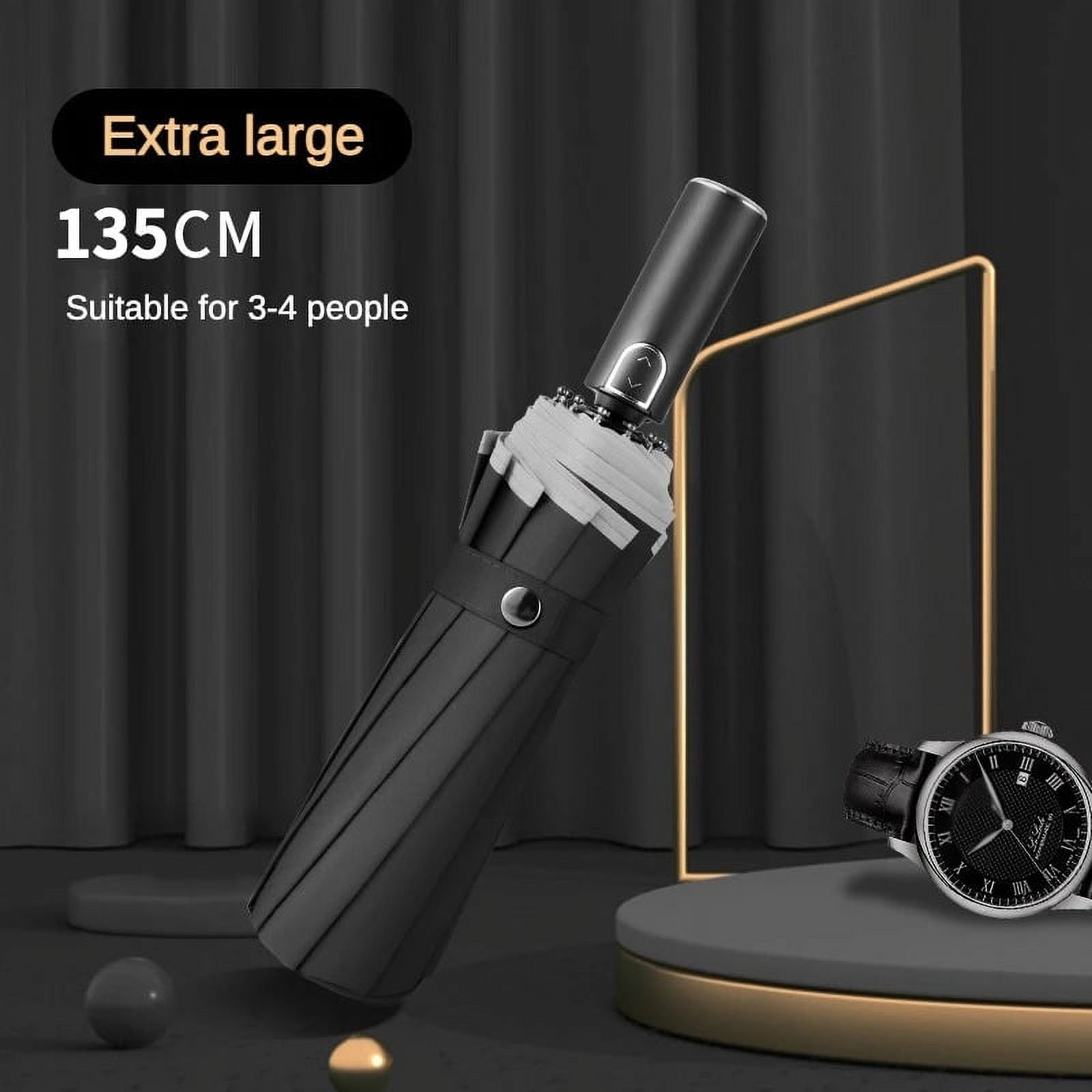 CHUNTIAN Super Large 135CM Automatic Folding Men's Umbrella, Waterproof ...