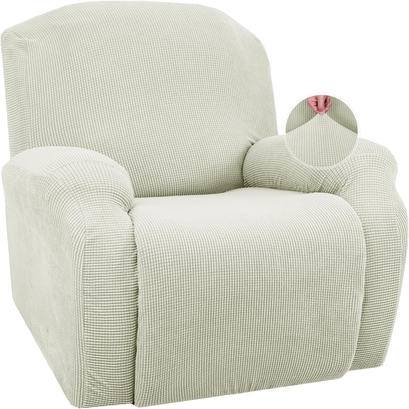 CHUNTIAN Super Stretch Recliner Chair Covers 4 Pieces Sofa Slipcover ...