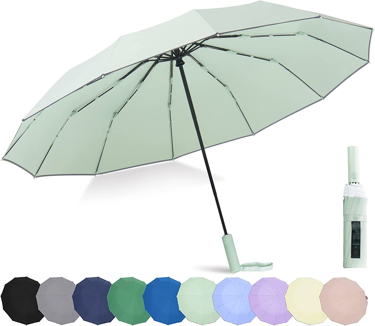 CHUNTIAN Umbrella for Rain Windproof Travel Compact Automatic Folding ...