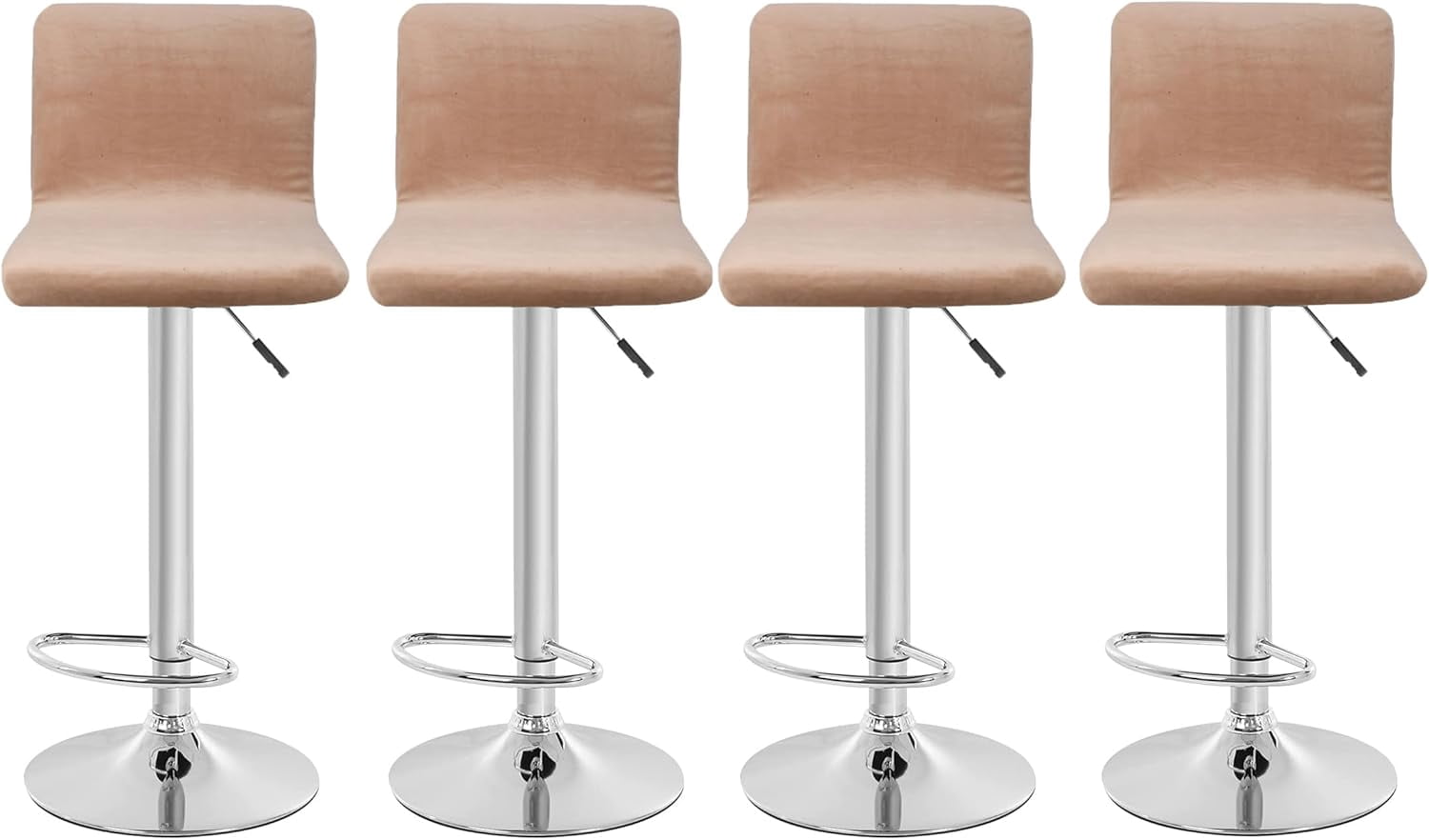 CHUNTIAN Velvet Bar Stool Seat Covers, Square Barstool Covers ...