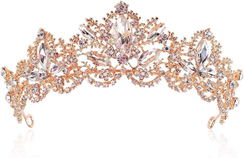 CHUNTIAN Wedding Tiaras for Women, Crystal Tiara Princess Crown for ...