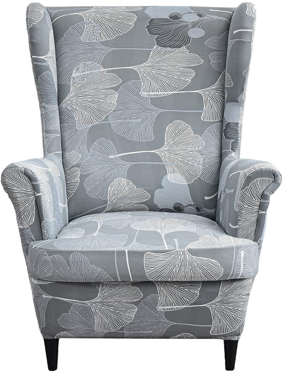 CHUNTIAN Wingback Chair Covers Slipcovers 2 Piece Stretch Wing Chair ...
