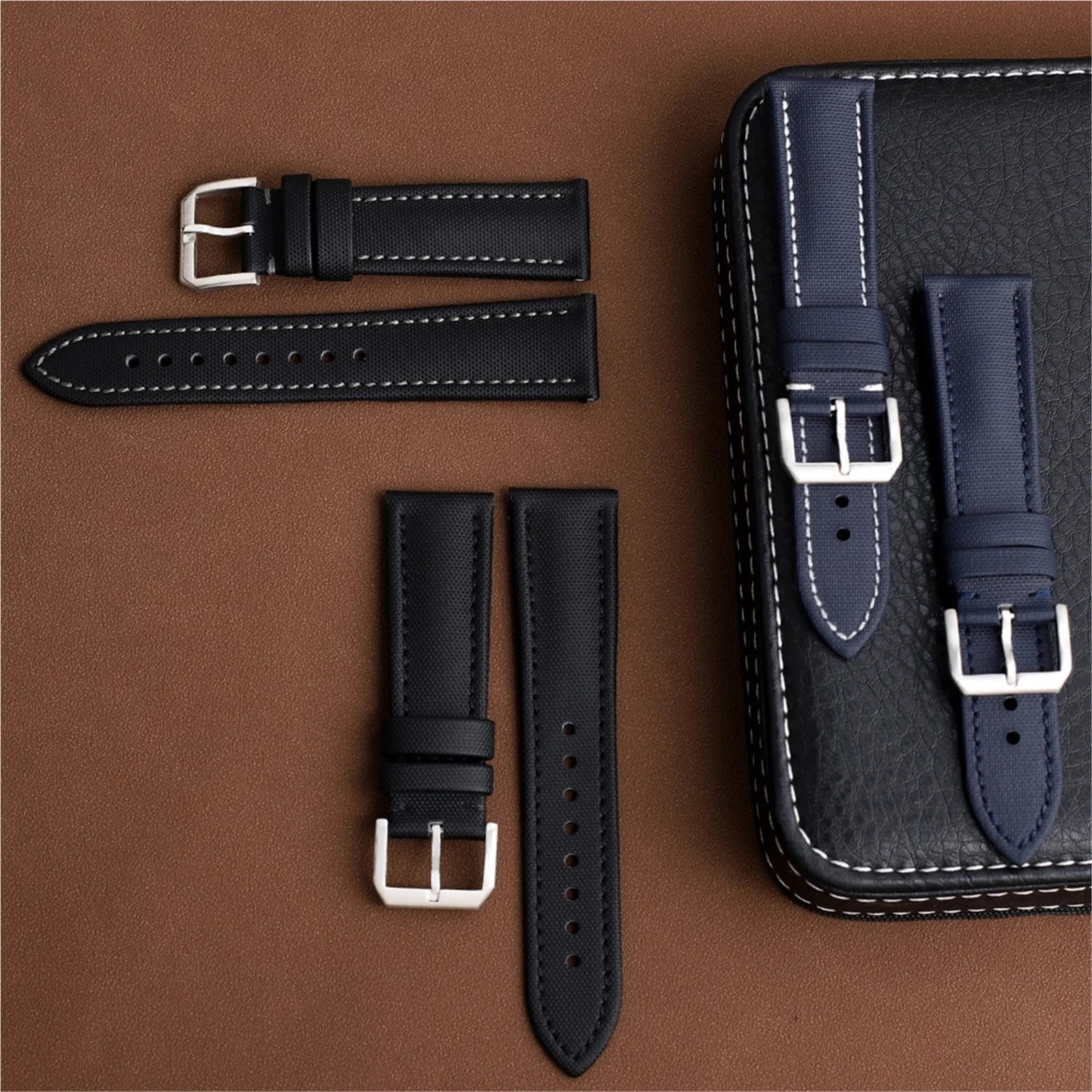 CHUNYAN 22mm Sailcloth Straps for Omega Blancpain Seiko Divers Watches ...