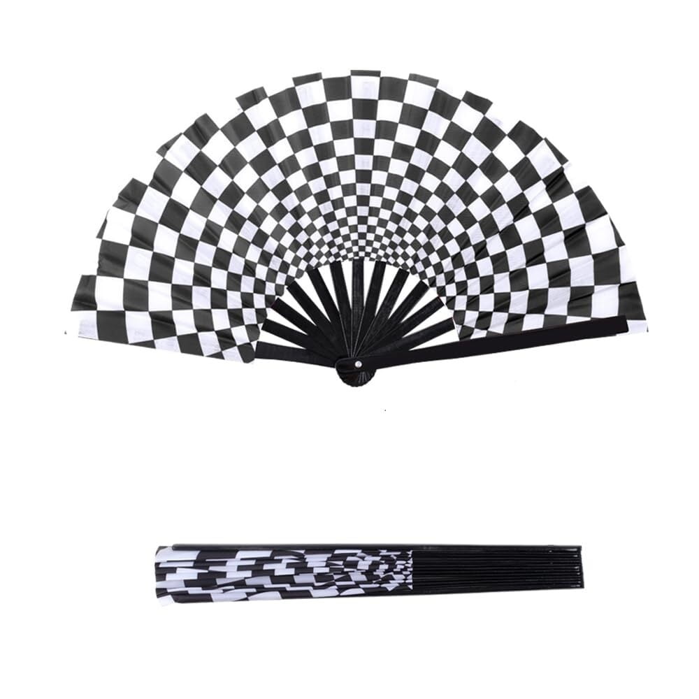 CHUNYAN 2pcs plastic folding fans, carnival fans, folding fans, nylon ...