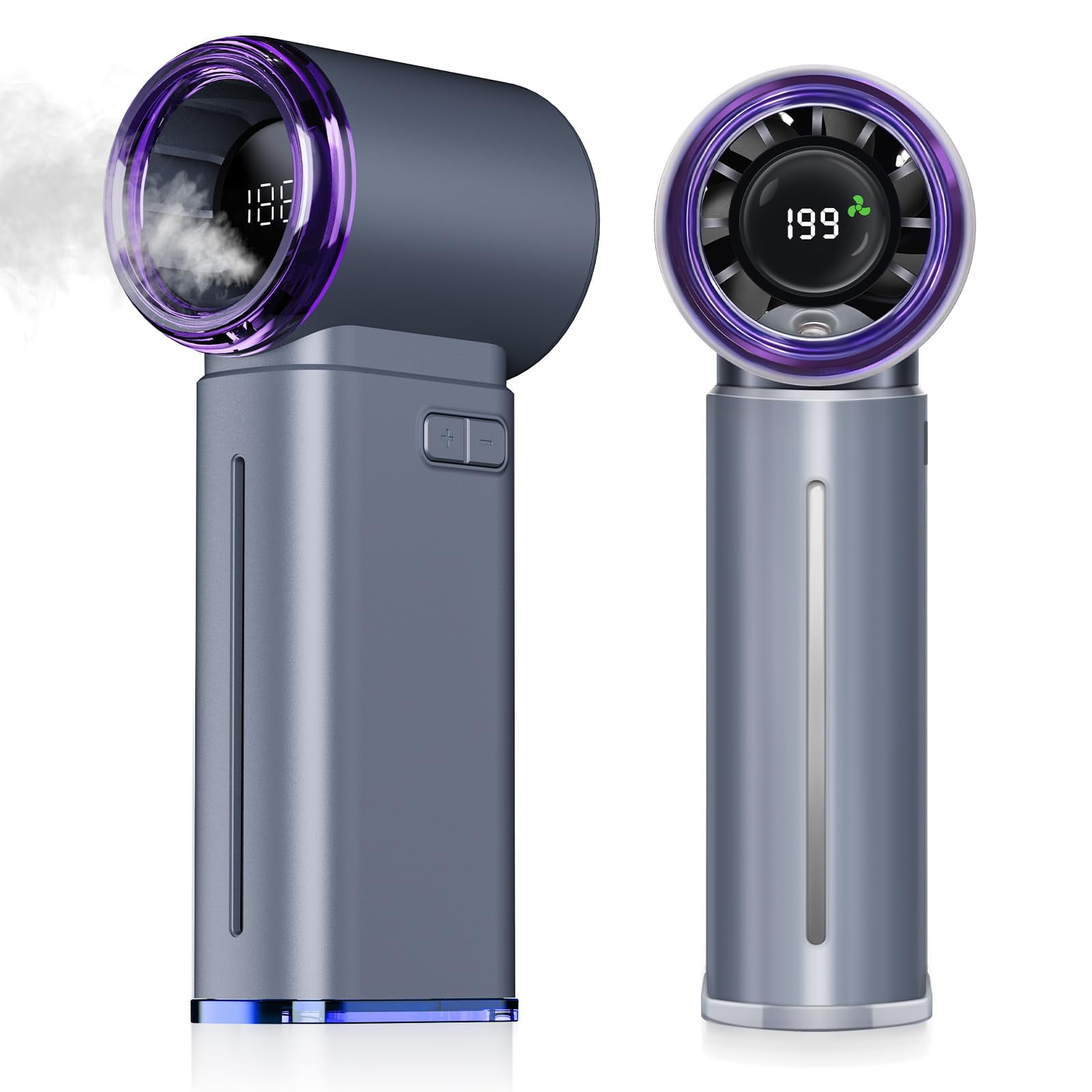 CHUNYAN Portable Misting Fan - Handheld Mini Turbo Fan - 5000mAh ...
