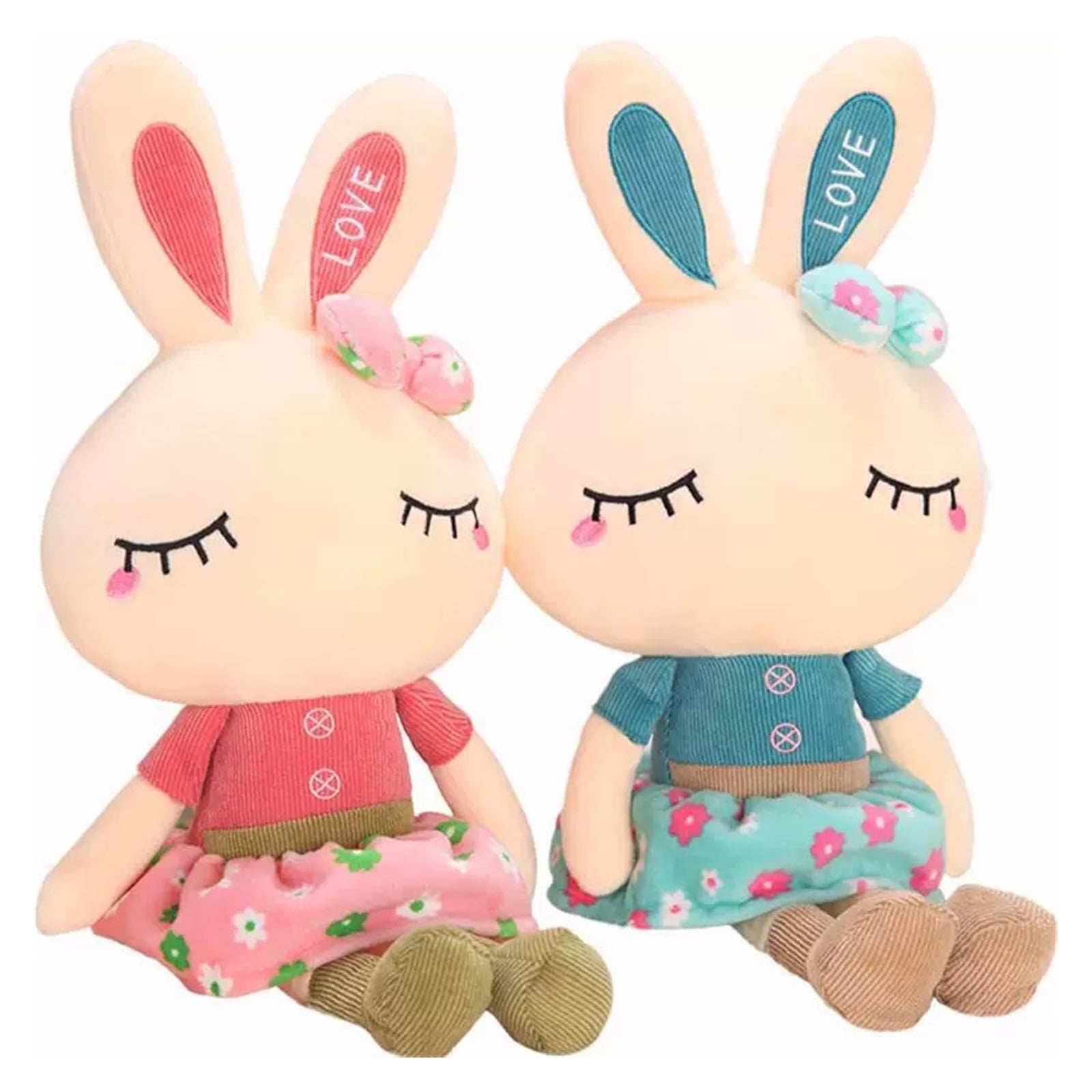 CHUNYAN Set of 2 skirts rabbit plush toys, 18.1 inch stuffed animals ...
