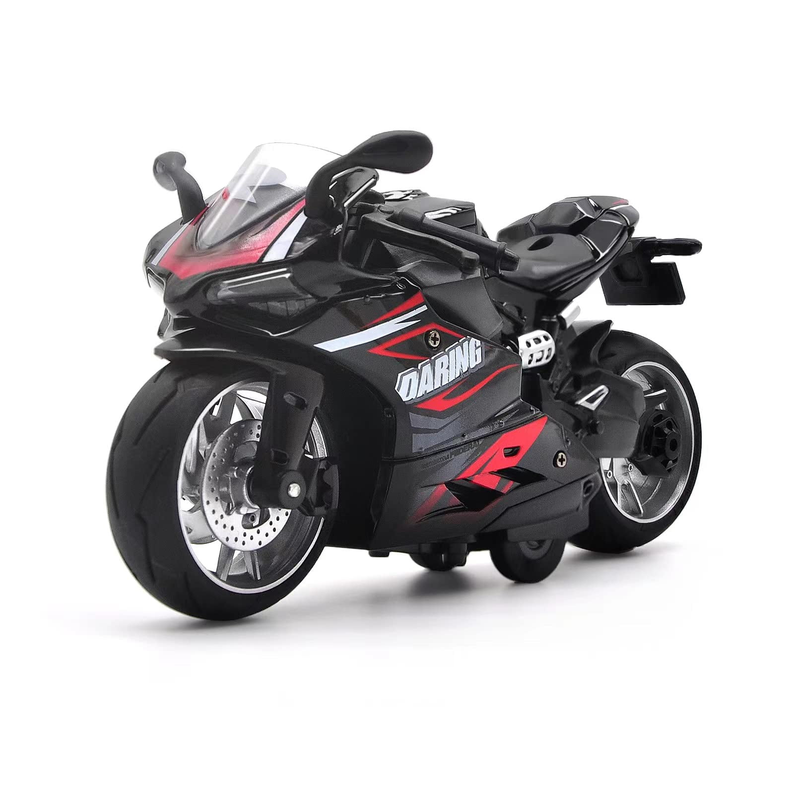 CHUNYAN Toy Motorcycle-Pull Back Motorcycle Toy with Sounds and Lights ...