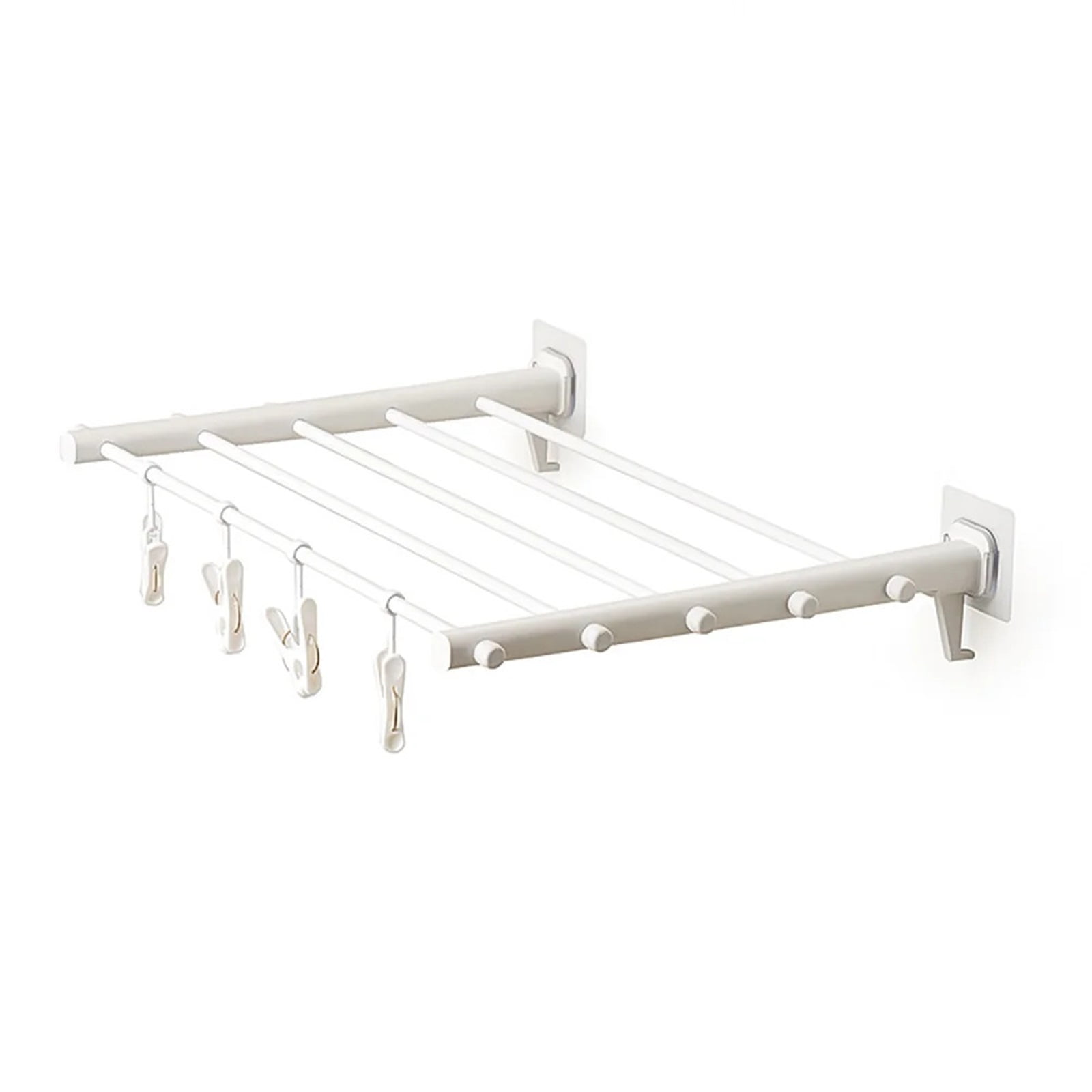 CHUNYAN Wall Mounted Collapsible Laundry Clothes Drying Rack Hidden ...