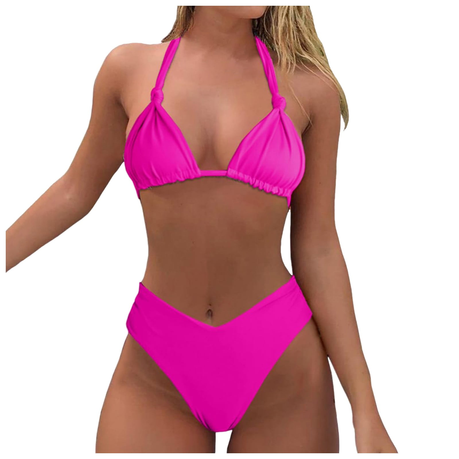 Chuou Bikinis For Women 2 Piece Sexy Tummy Control Halter Swimsuit