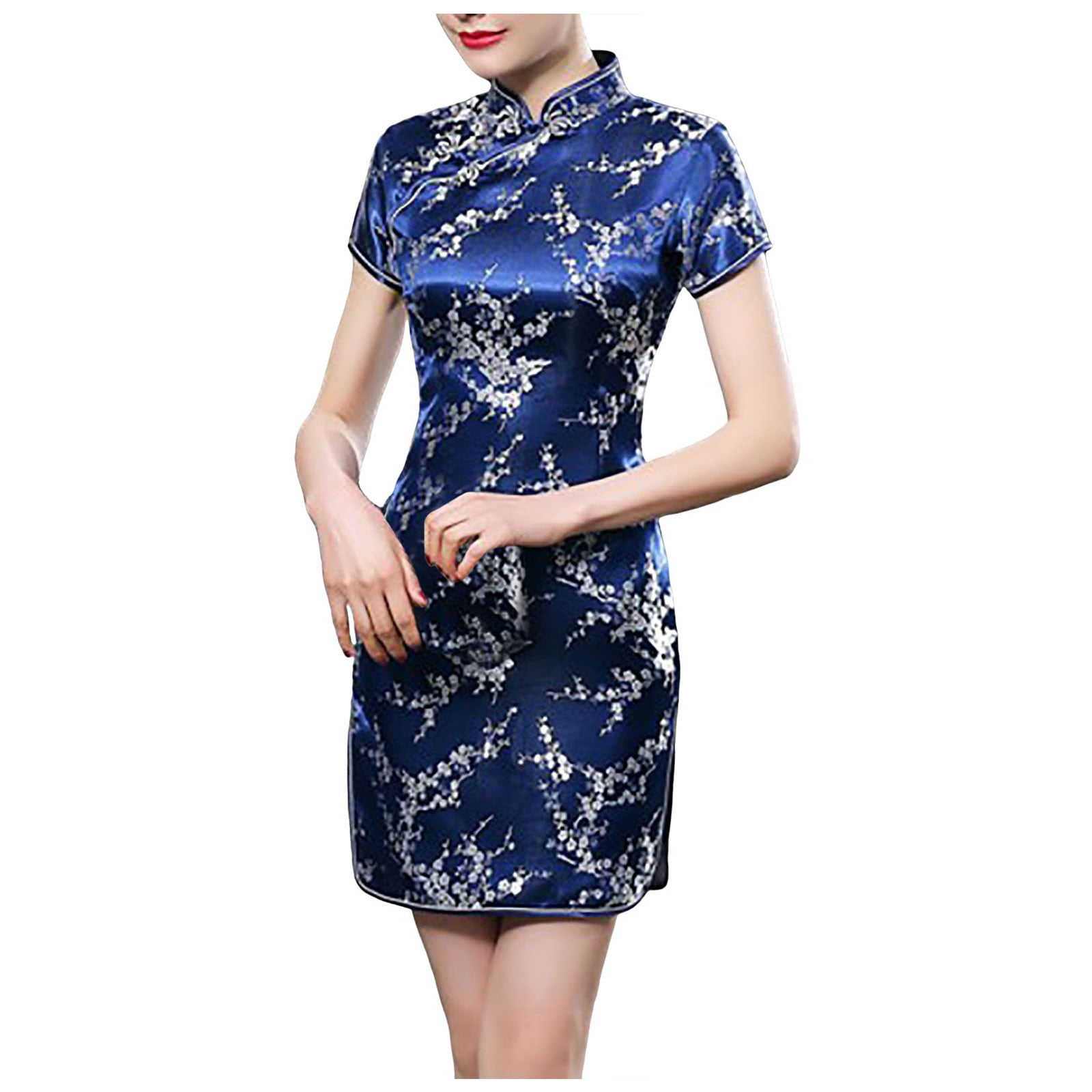 CHUOU Dresses for Women Short Sleeve Turtle Neck Bodycon Mini Dress ...