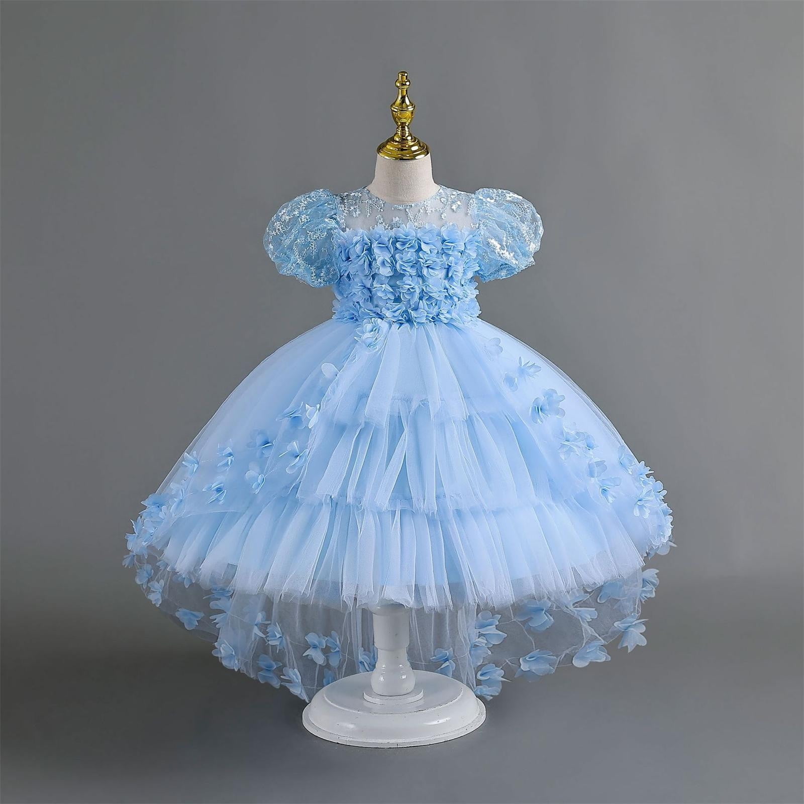 CHUOU Flower Girls Tulle Dress Bridesmaid Sparkle Wedding Pageant ...