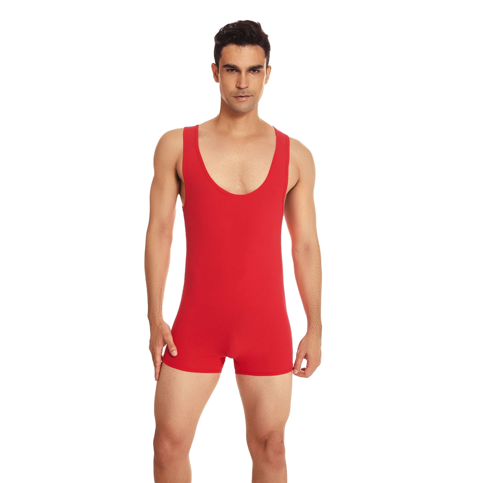 CHUOU Men's Bodysuit Sliding Fitness Shapewear Movement Supporter ...