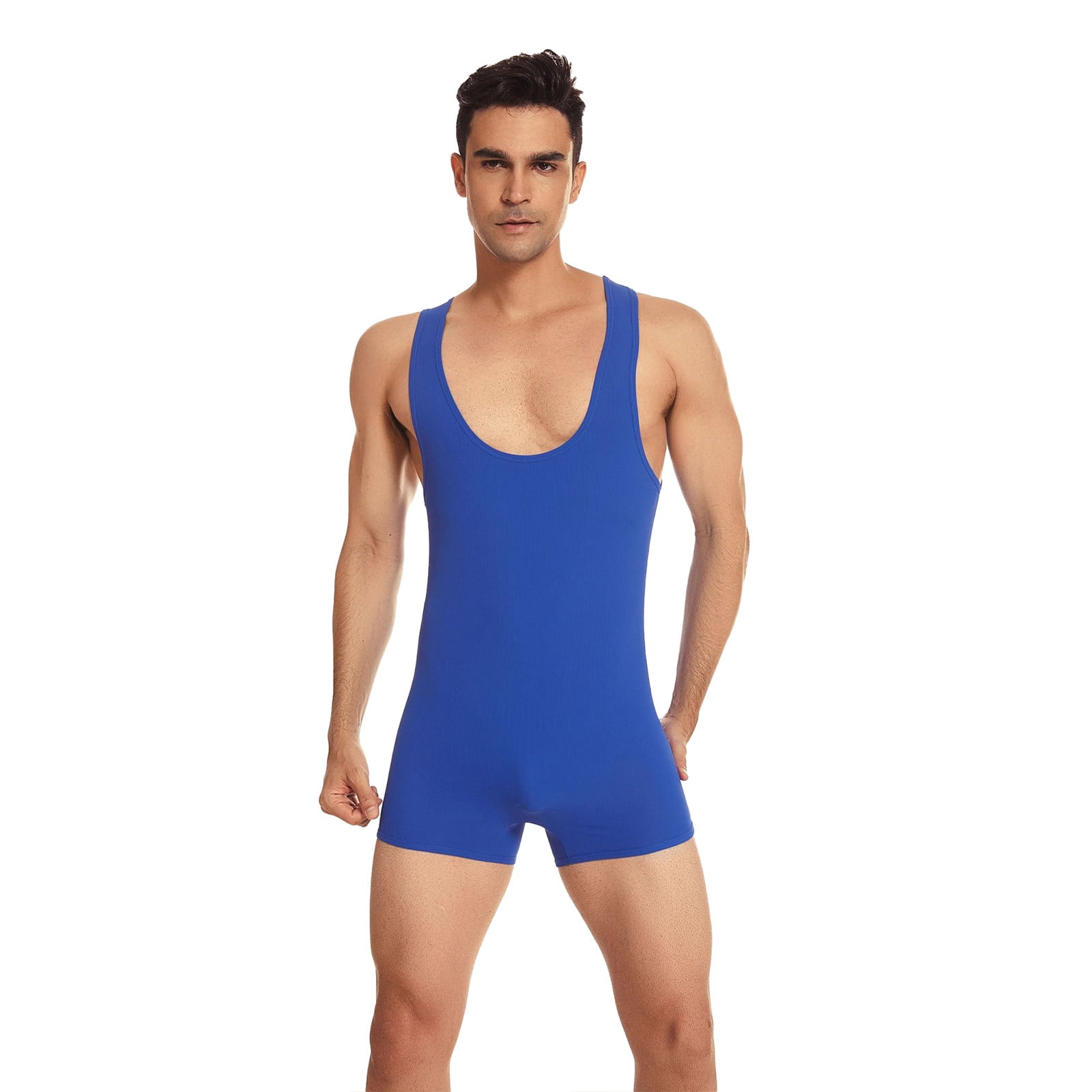 CHUOU Men's Bodysuit Sliding Fitness Shapewear Movement Supporter ...
