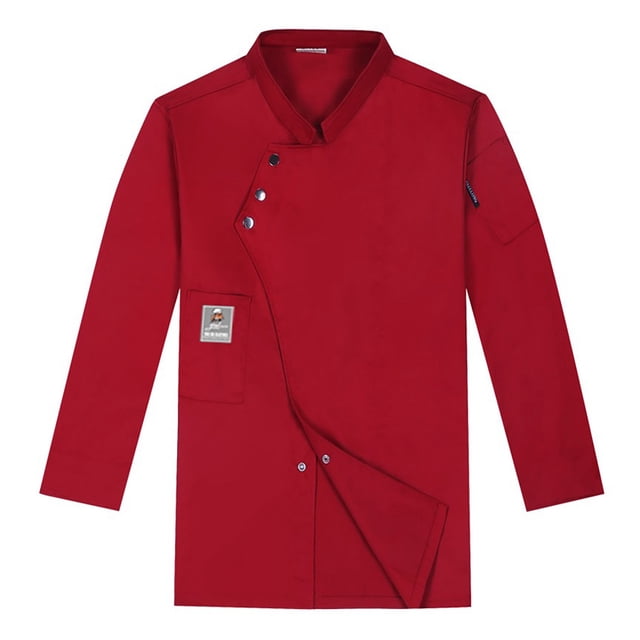 CHUOU Unisex Men's Long Sleeve Chef Coat Jacket Women Kitchen ...