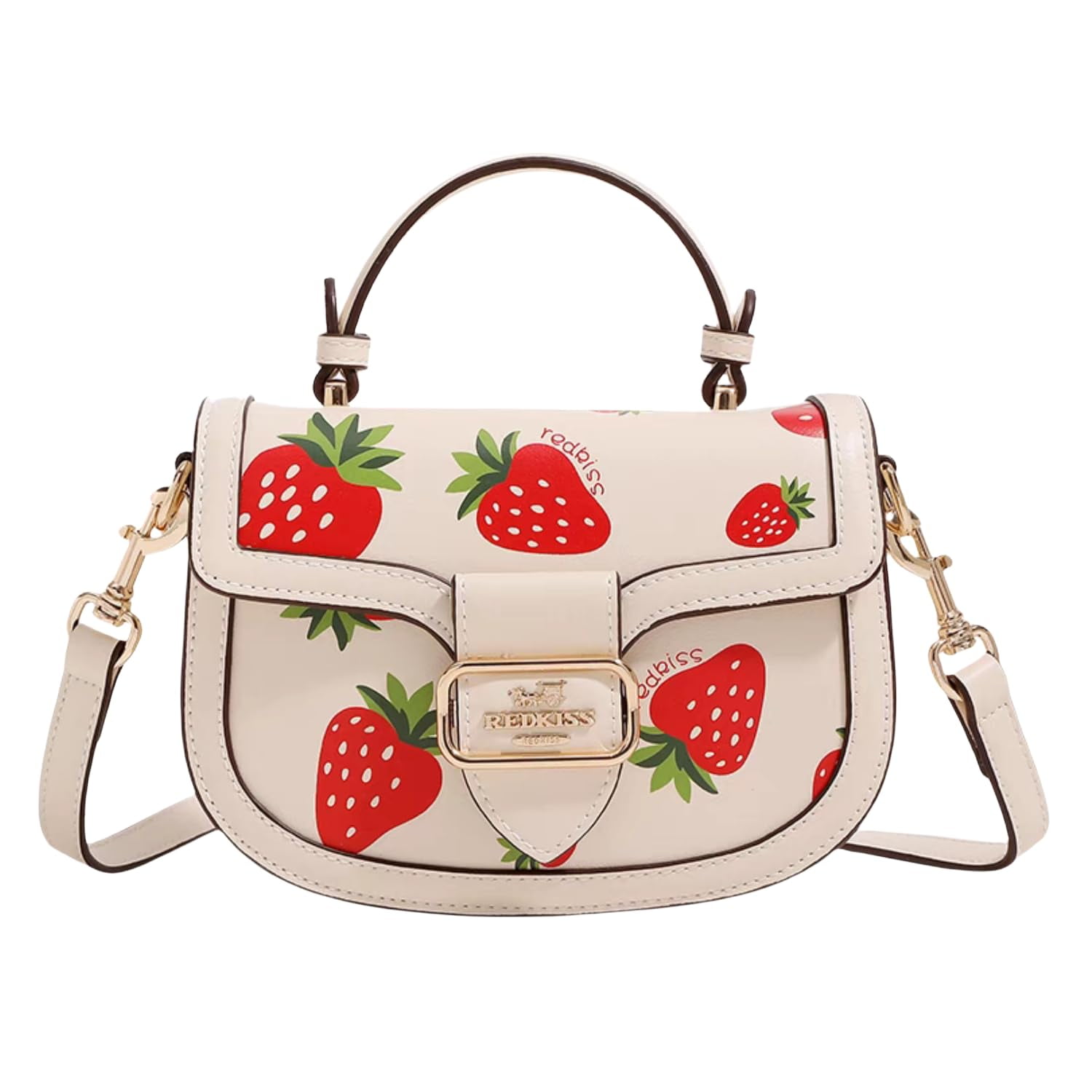 CHUOZI Genuine Leather Bags Cute Strawberry Boston Crossbody Bags for ...