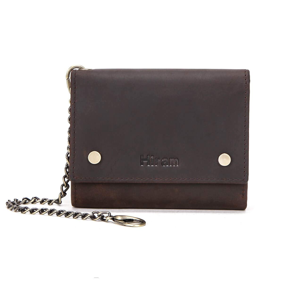 CHUOZI Men's Tri-fold Wallet, Crazy Horse Oil Leather Pocket-sized ...