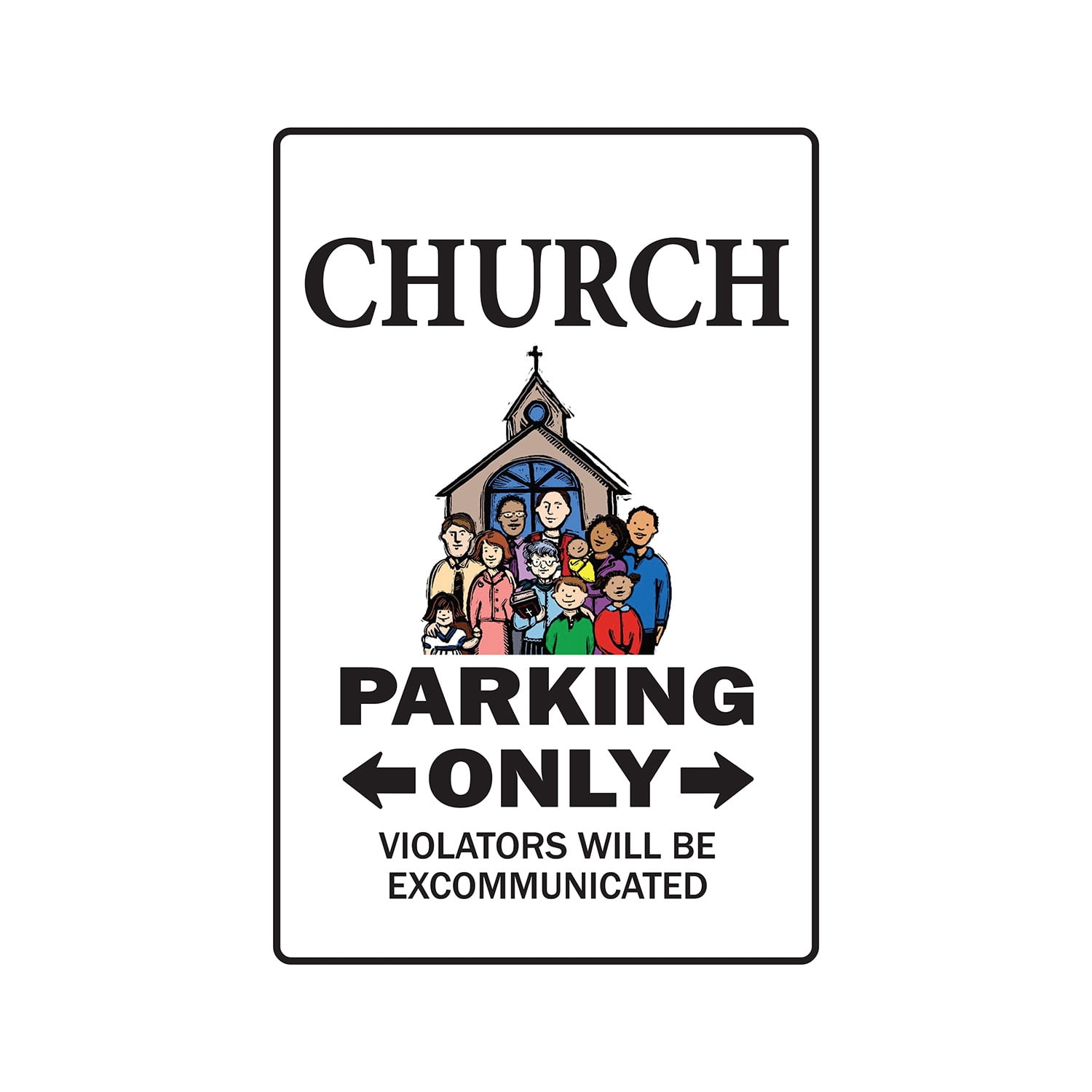 CHURCH PARKING Aluminum Sign pastor minister nun pew | Indoor/Outdoor ...