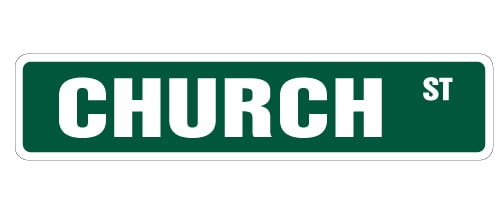 CHURCH Street Sign new york world trade center | Indoor/Outdoor | 36 ...