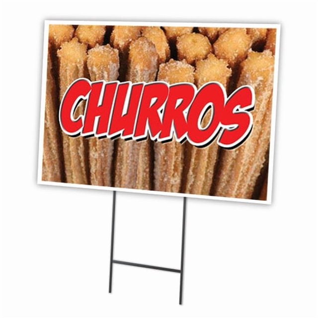 CHURROS 18"x24" Yard Sign & Stake | Advertise Your Business | Stake ...
