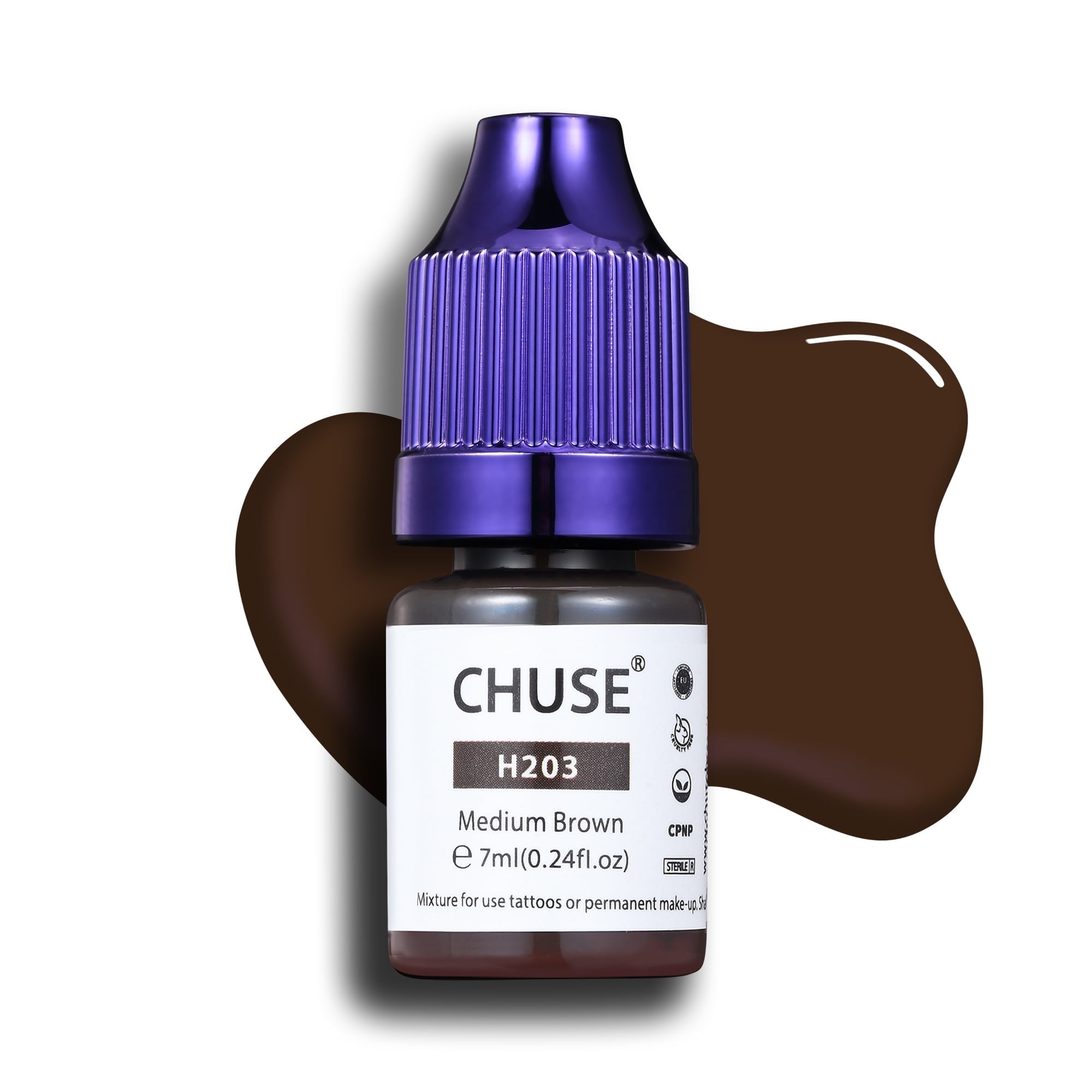CHUSE PMU Hybrid Liquid Eyebrow Pigments 0.24oz/7ml (H203 Medium Brown ...