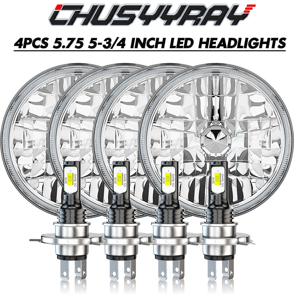 CHUSYYRAY 2Pair 5.75" 5-3/4" LED Hi-Lo Beam Headlights for Ford ...