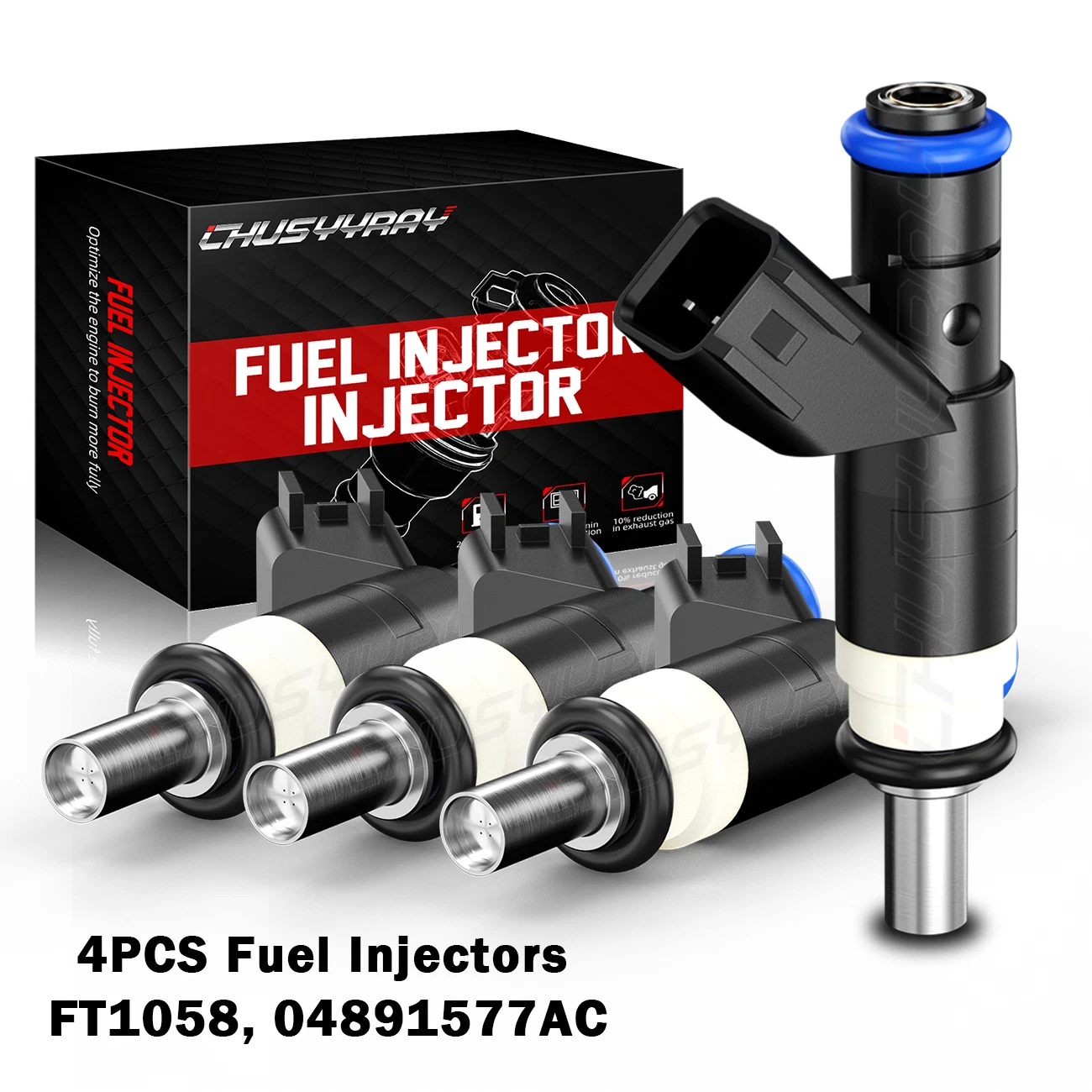 CHUSYYRAY 4 Pcs FJ1058 Fuel Injector For 2007-2017 Jeep Patriot L4 2.0L ...