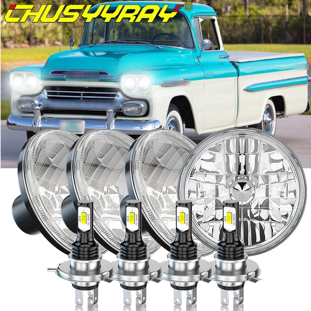 CHUSYYRAY 4Pcs Dot for Chevy 3100 Truck 1958 1959 5.75" Round LED ...