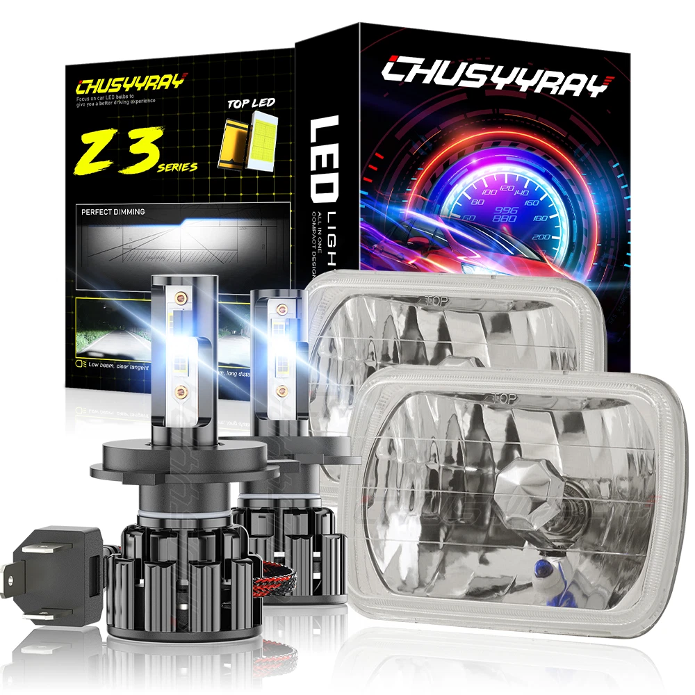 CHUSYYRAY 5x7 7x6 LED Headlight Assembly for Ford E-150 Econoline Club ...
