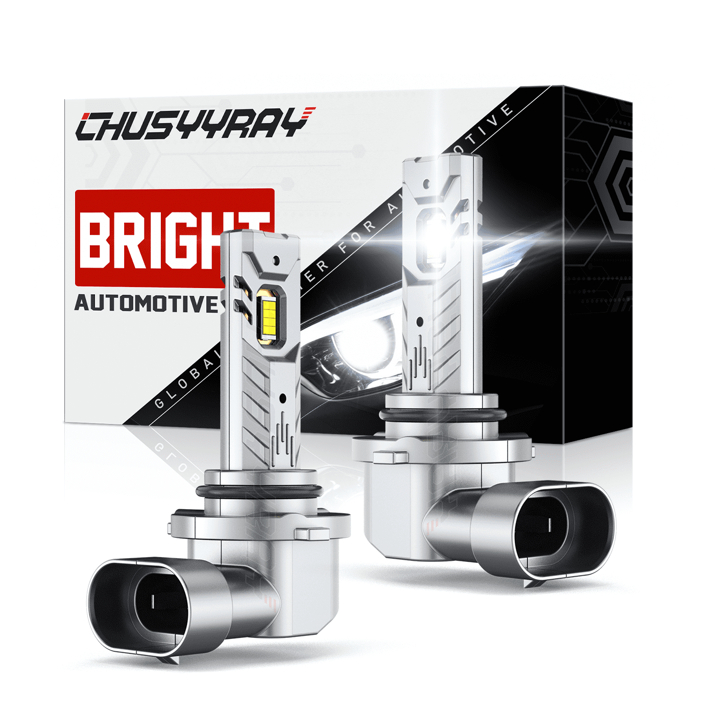 CHUSYYRAY 9006 LED Headlight Bulbs Low Beam for Mitsubishi Lancer Sedan ...