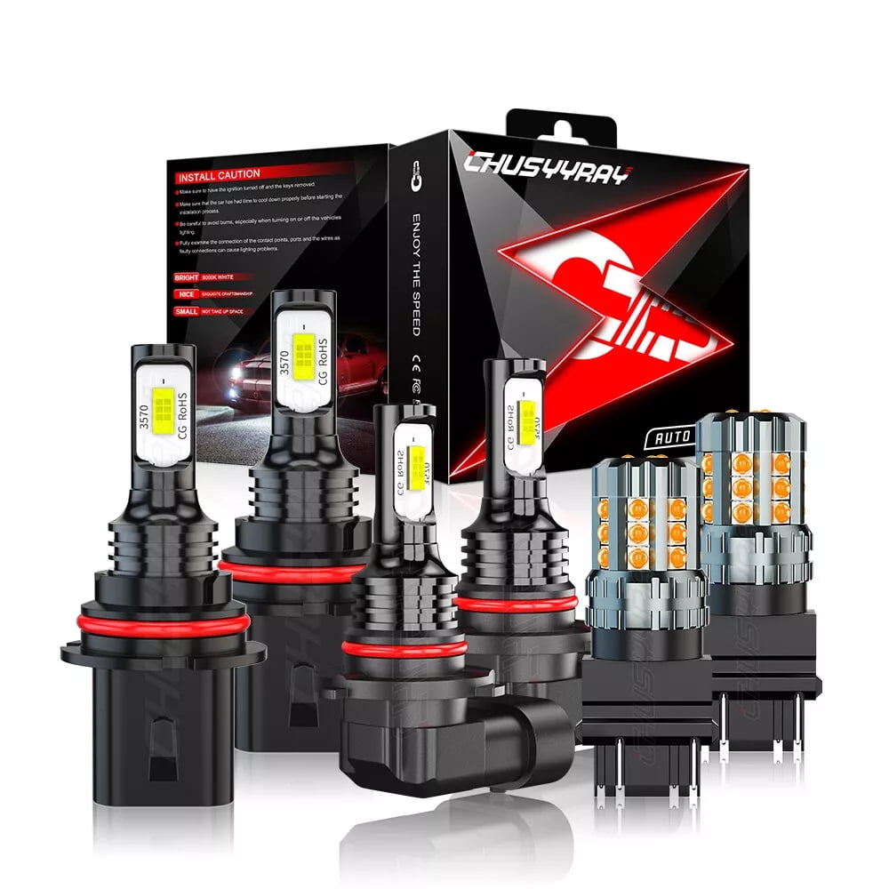 CHUSYYRAY 9007 9145 3157 LED Headlight Dual Beam Fog Light Turn Signal ...