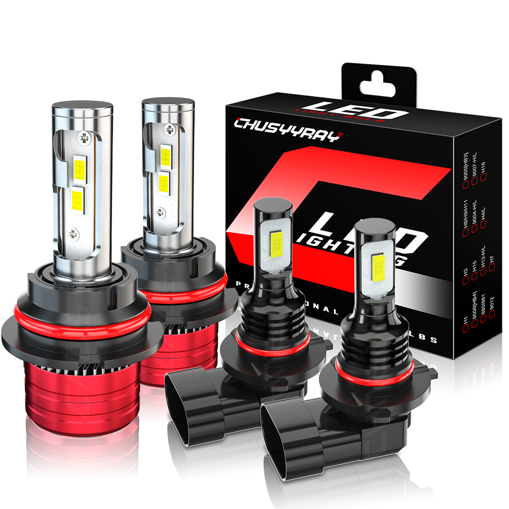 CHUSYYRAY 9007 9145 LED Headlight High-Low+Fog Light Bulb Combo Kit For ...