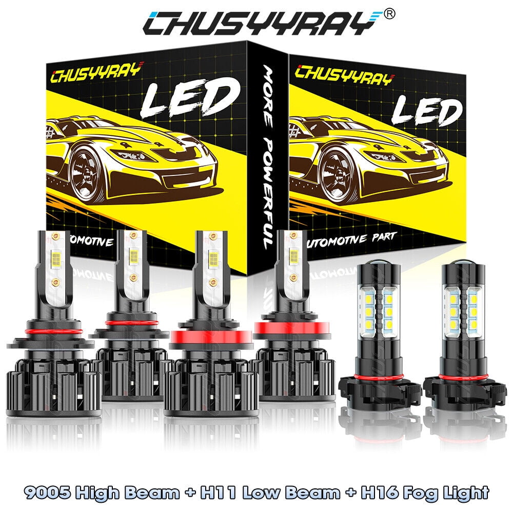 CHUSYYRAY For Dodge Durango 11-13 9005+H11 LED Headlights High Low Beam ...