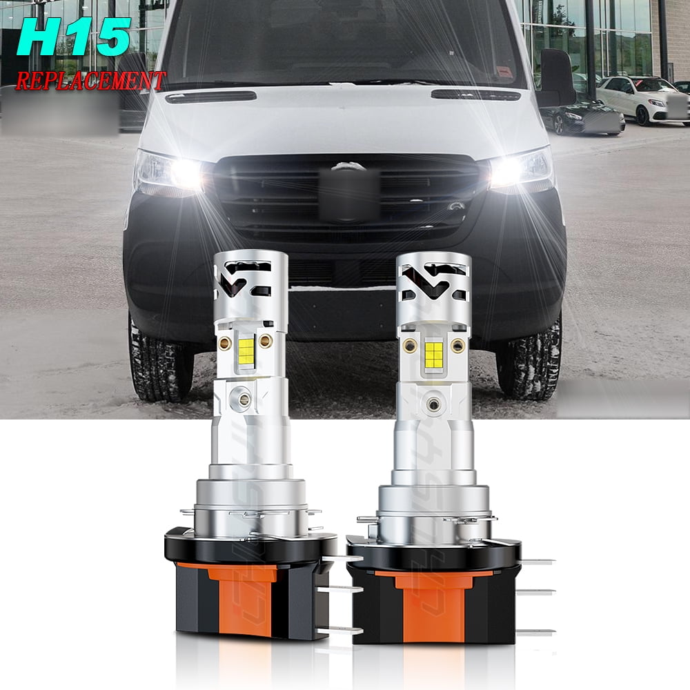 CHUSYYRAY H15 LED Headlight High Beam DRL Bulbs for Mercedes-Benz ...