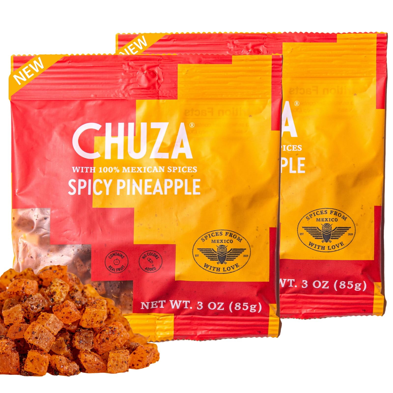 CHUZA Dried Chilli Pineapple IRF13 Bites, Spicy Dried Pineapple Mexican ...
