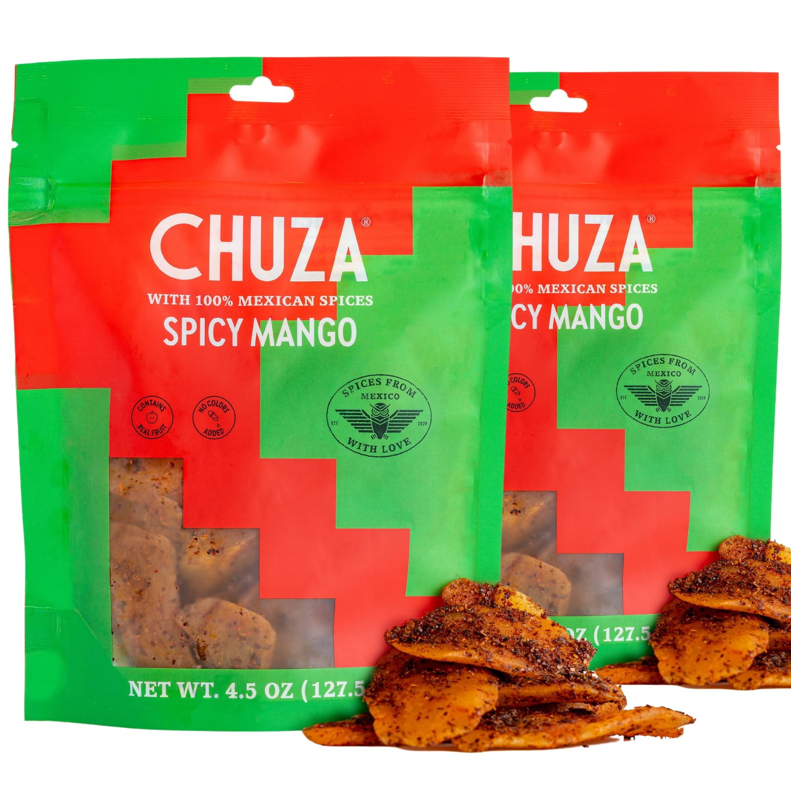 CHUZA Spicy Dried Mango RRF12 Slices, Mexican Snacks Chili Mango Dried ...