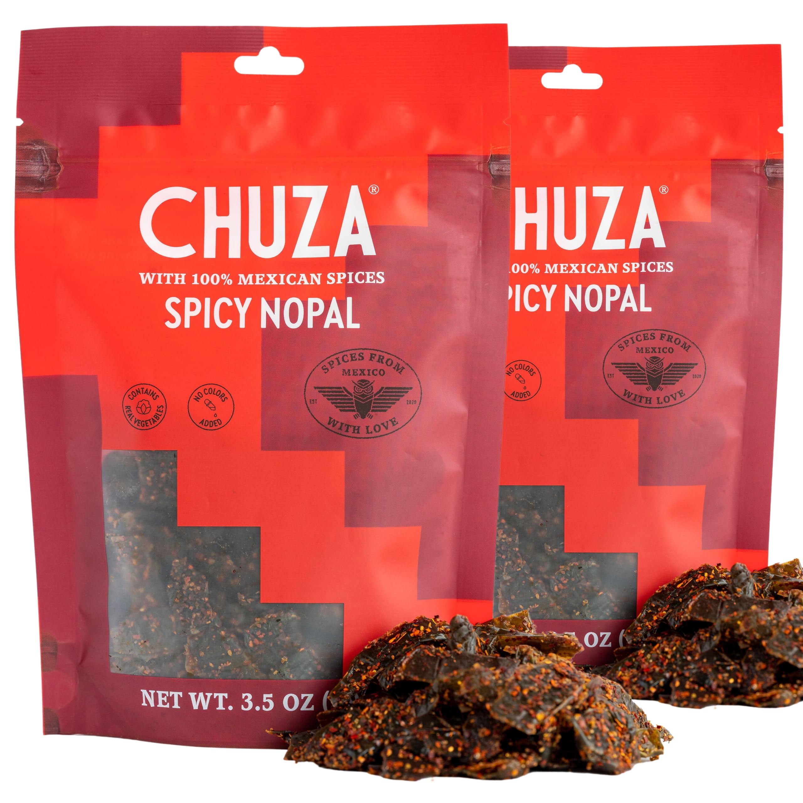 CHUZA Spicy Dried Nopal IRF13 Slices, Spicy Nopal Mexican Snacks Dried ...