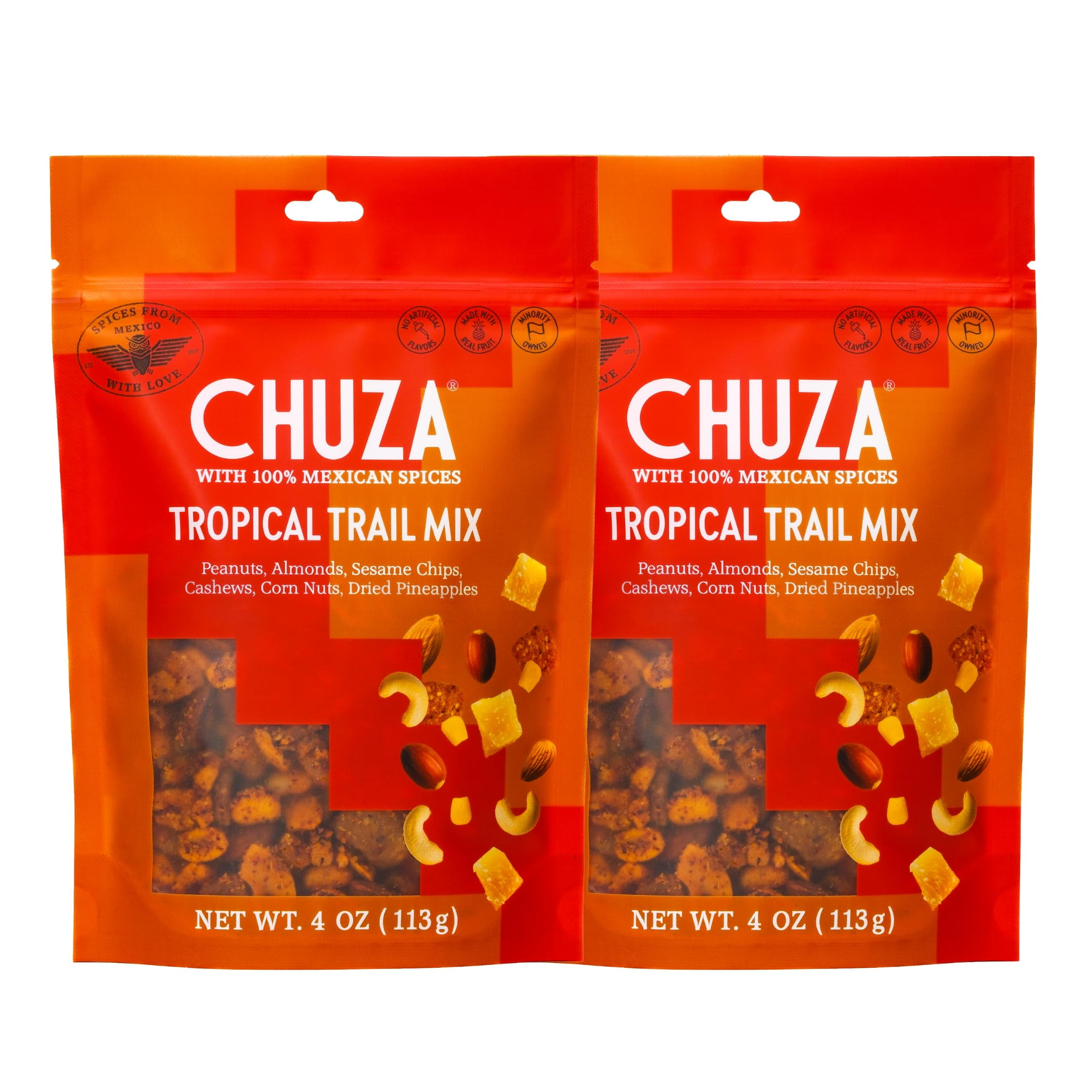 CHUZA Spicy Tropical Trail TGF4 Mix - Bold & Crunchy Snack Mexican ...