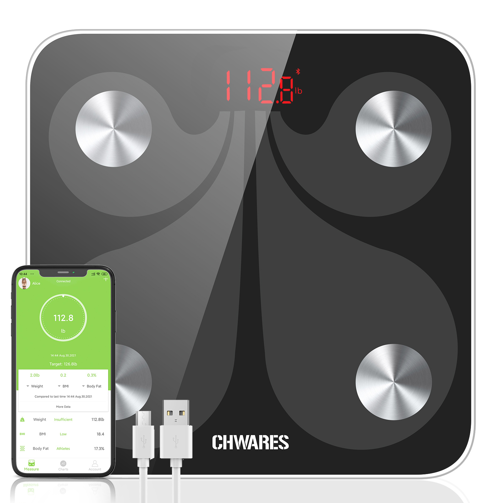 eufy Smart Scale C20, Digital Bathroom Body Fat Scale with Large TFT ...