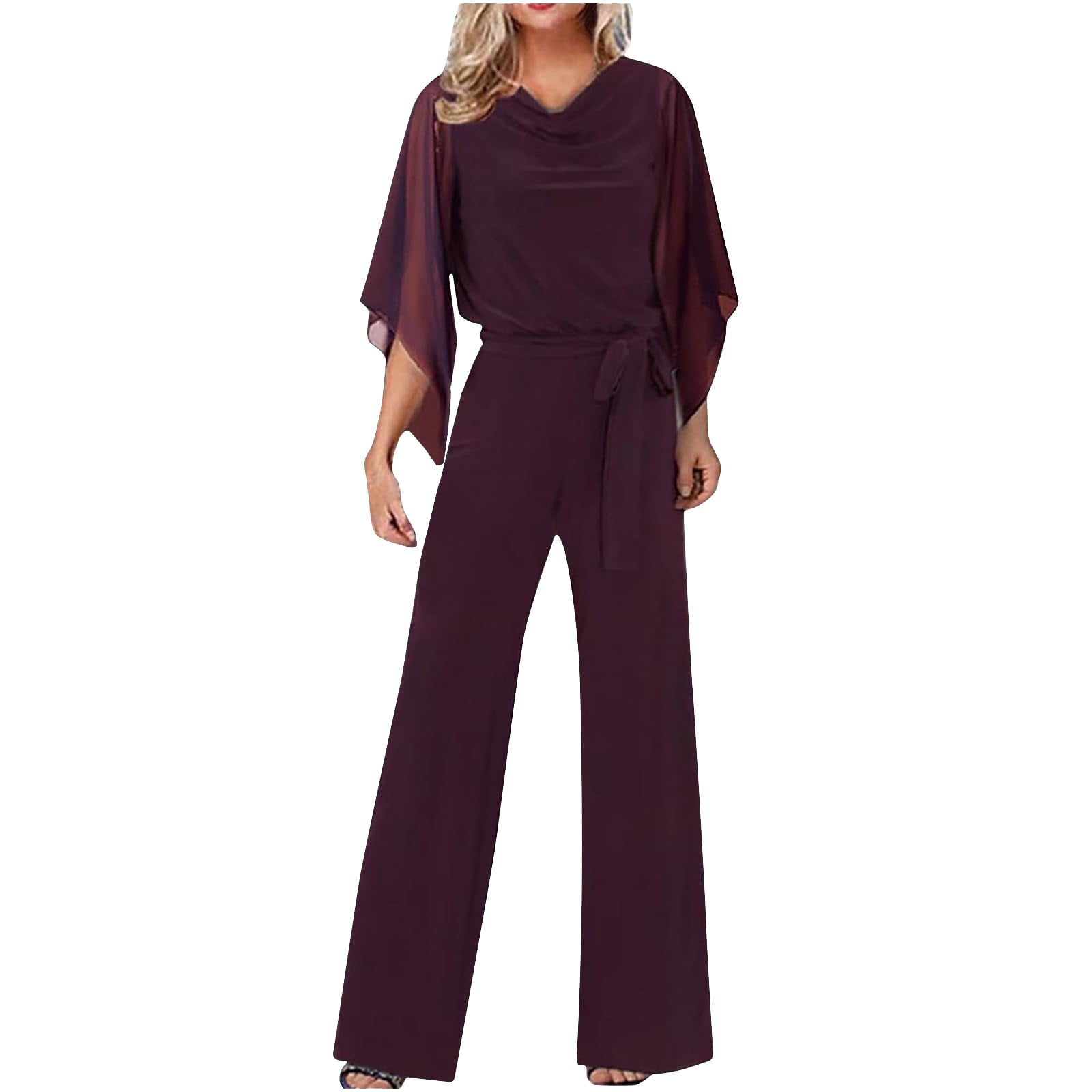 CHWGFWL Flowy Pants For Women Women'S Jumpsuit Elegant Pant Suit Summer ...