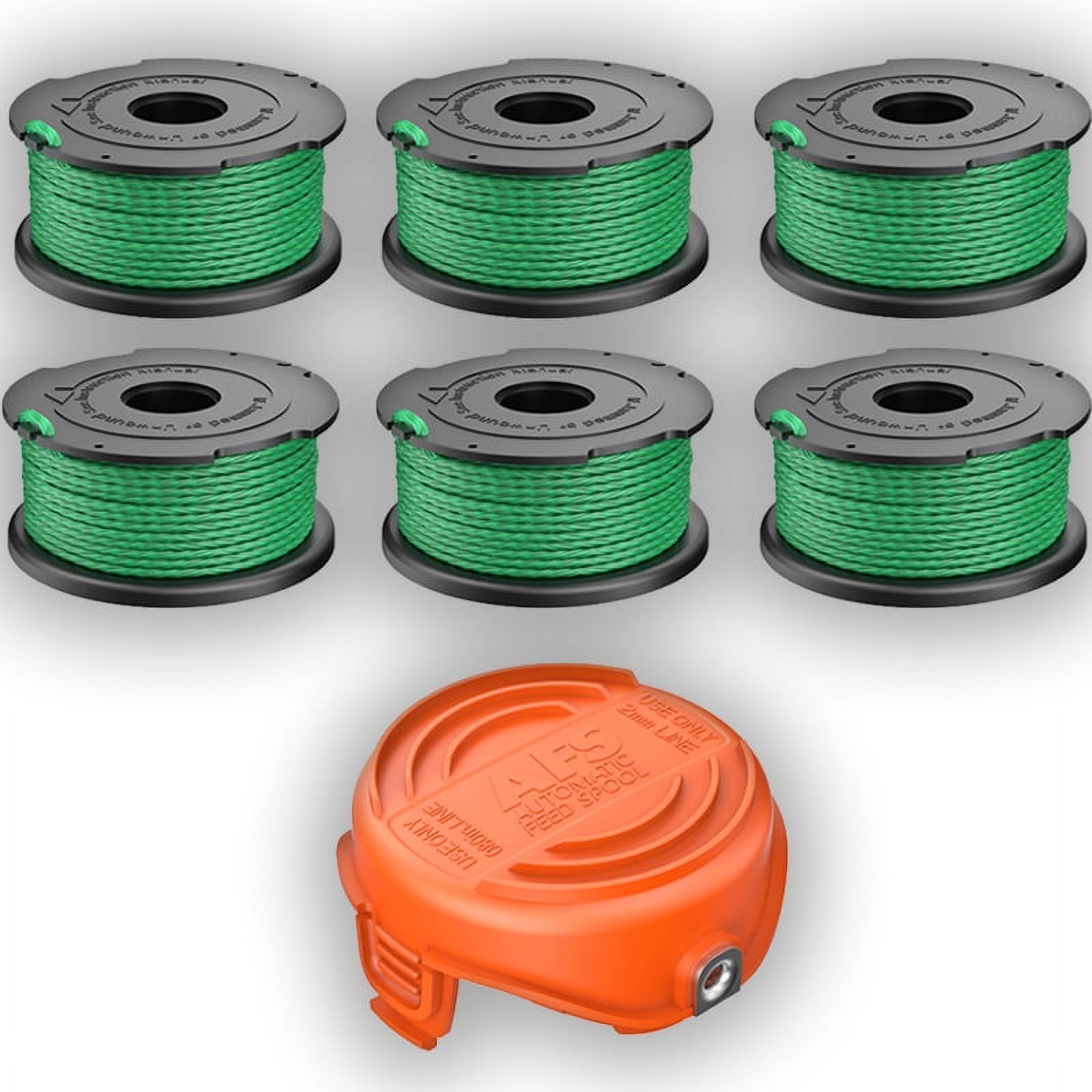 CHXIN Pack of 6 green line spools for Black & Decker GL7033 GL8033 ...
