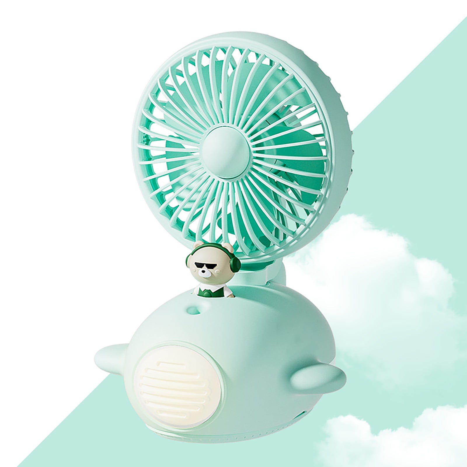 CHXonu New Border Water Fan Mini Fan USB Fan Desktop LED Light Spray ...