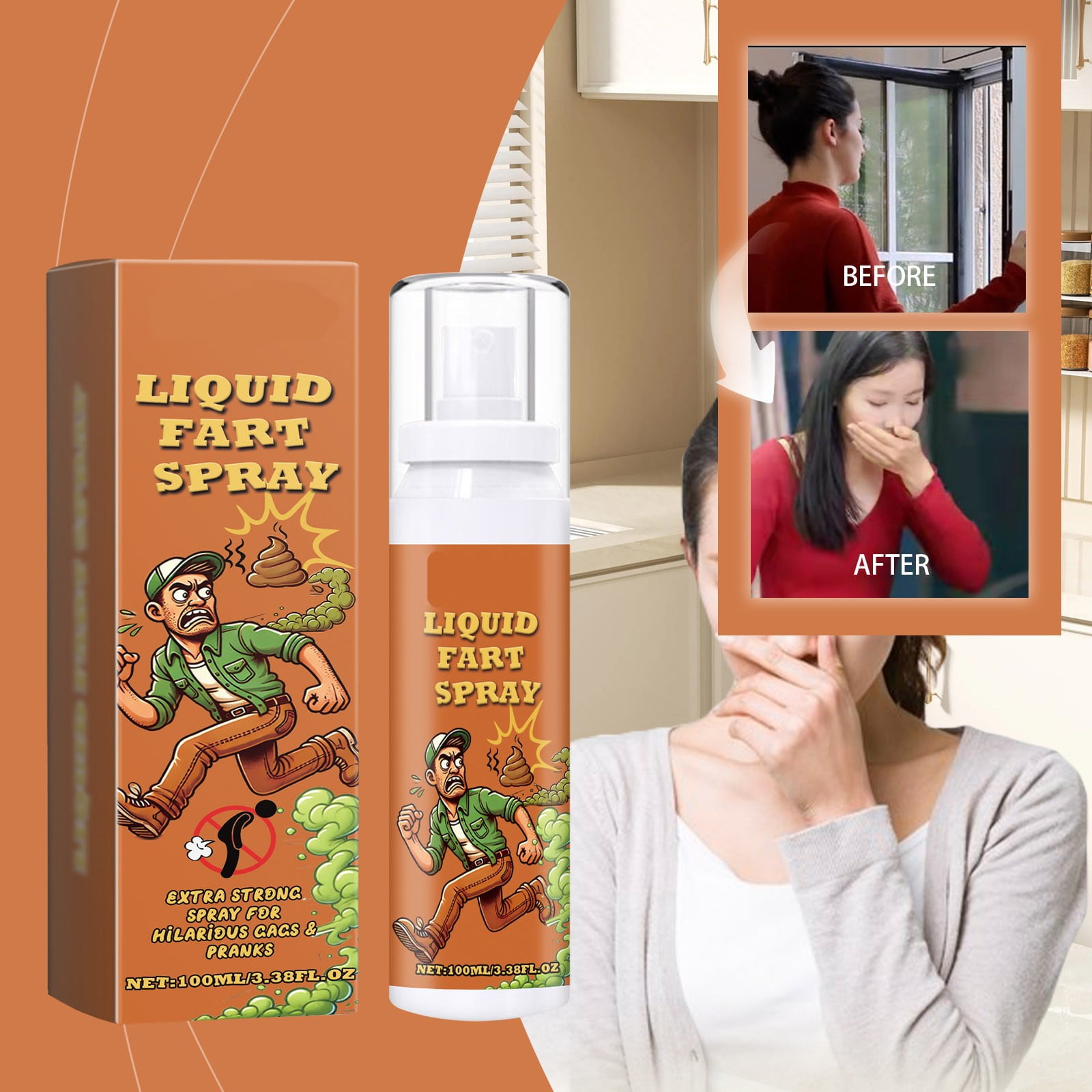 CHXonu Super Strong Fart Spray 100ml Liquid Fart Trick Super Smelly ...
