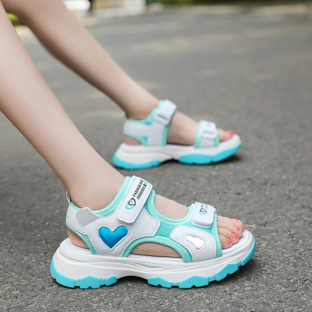 CHY FASHION Girls‘ Sandals 2024 Summer Big Beach Fashion Sports Soft ...