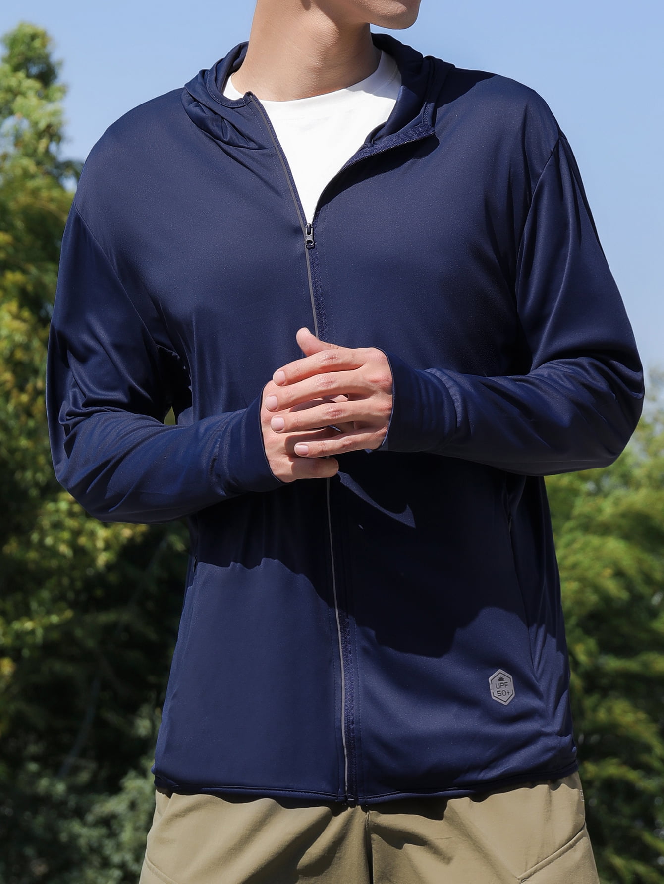 CHY FASHION Summer UPF 50+ UV Sun Protection Skin Coats Men Ultra-Light ...