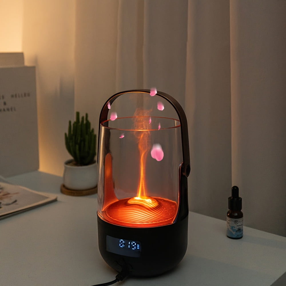 CHY01 Compact 6.76oz Flame Air Humidifier & Essential Oil Diffuser ...